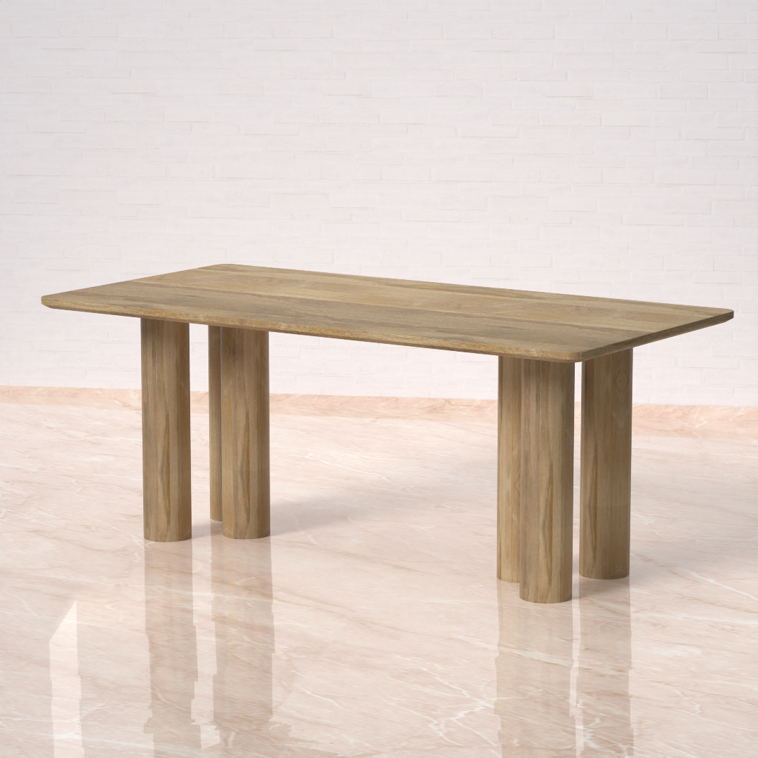 Gaia Dining Table (Mango Wood - Natural Finish) | Relso
