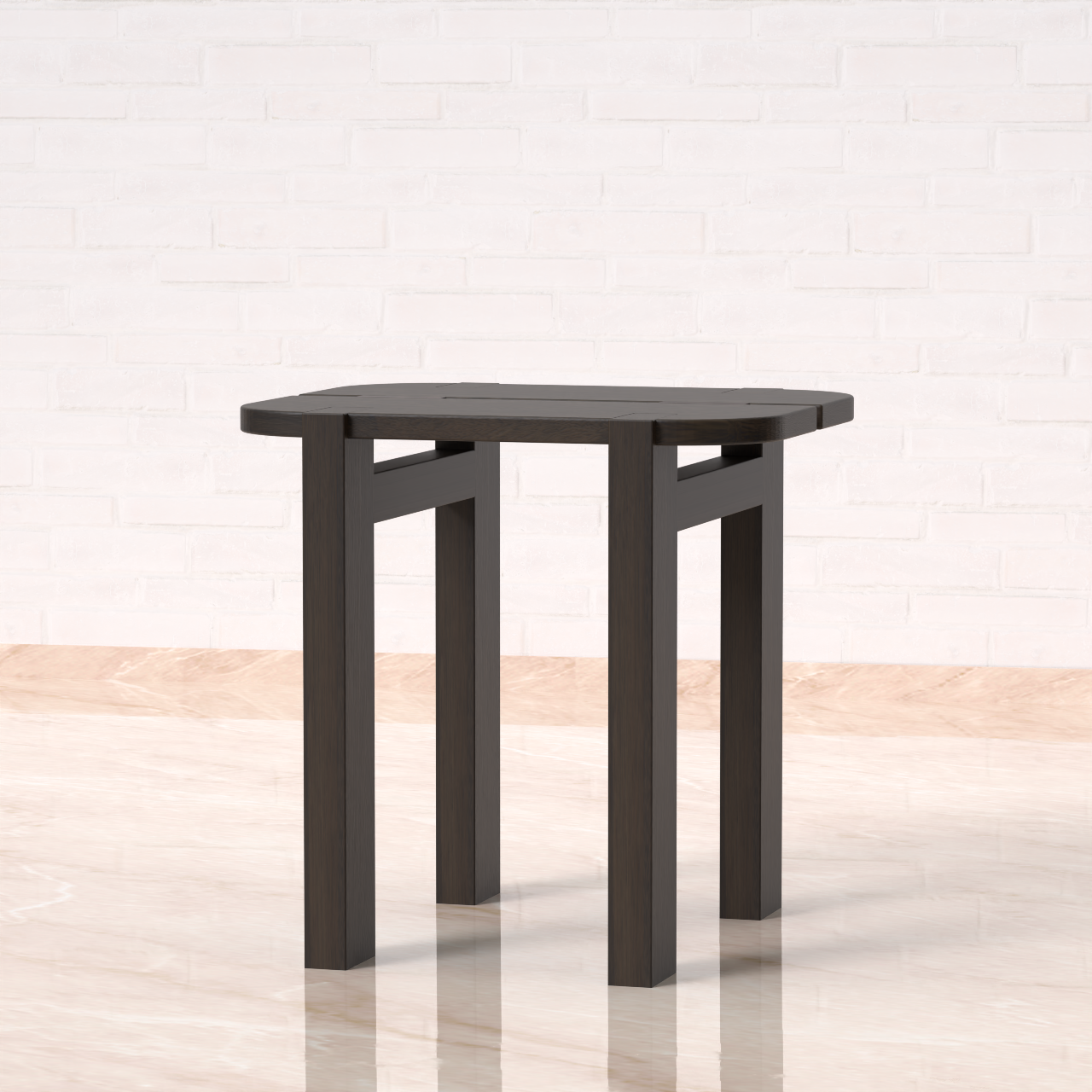 Mocha End Table (Mango Wood - Coffee Finish) | Relso